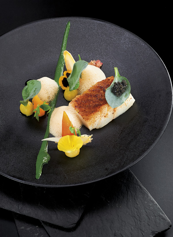 Turbot breton cuit en basse température assaisonné au citron caviar ...